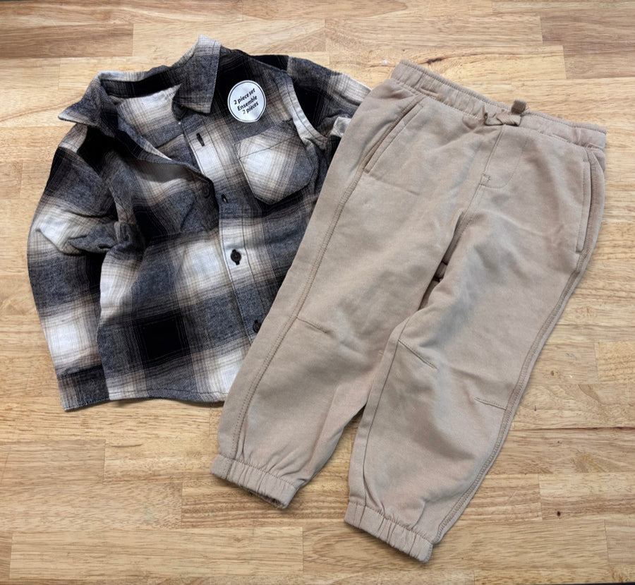 George Two-Piece Flannel Set – Size 18-24M NWT – Nest and Sprout